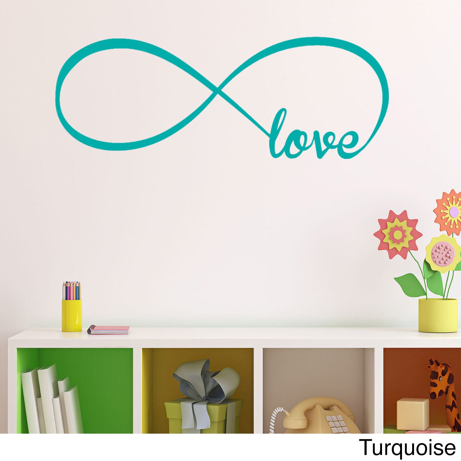 Vinyl Love Infinity Symbol Wall Decal - Peel and Stick DIY